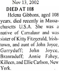 Helena Gibbons – Ireland's Oldest People